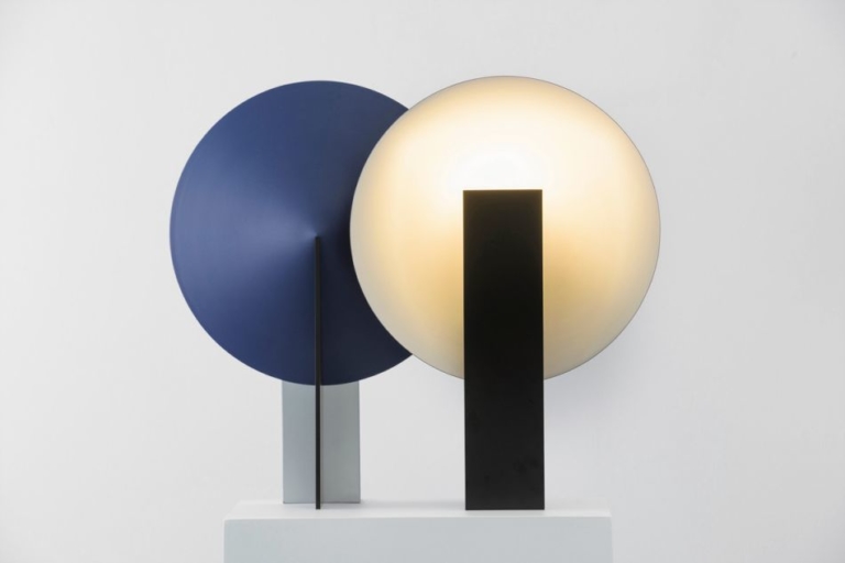 Geometric Design of Orbe Table Lamp Provides Soft Illumination