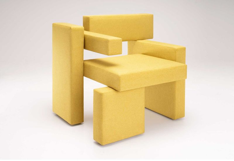 Yellow Brick Chair by Sivak & Partners Boasts Abstract Design
