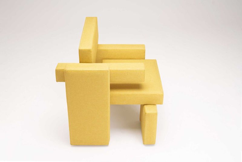 Yellow Brick Chair by Sivak & Partners Boasts Abstract Design
