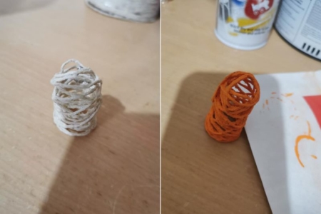 DIY Snowman Christmas Decoration using Balloons, String and Glue