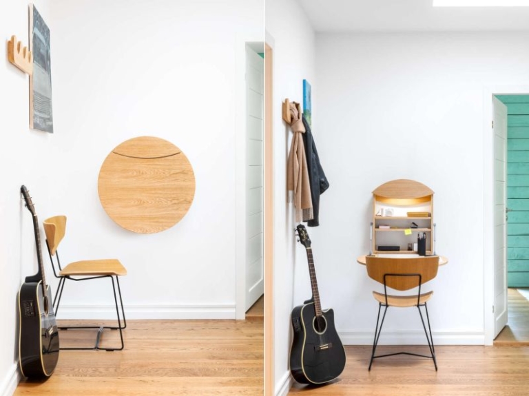 Michael Hilgers Designs Space-Saving, Wall-Mounted Work Desk for Radis