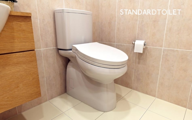 Sloped StandardToilet to Minimize Bathroom Breaks, Enhance Productivity