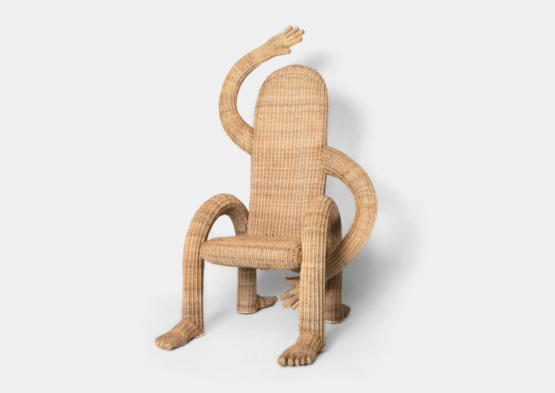 Chris Wolston Designs Nalgona Wicker Chairs in Shape of Humans