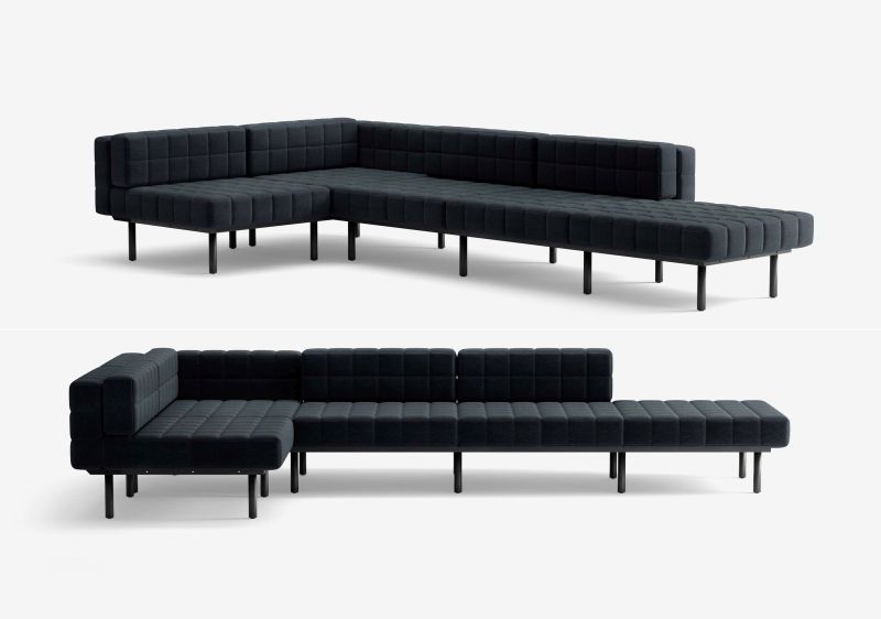 Voxel Modular Sofa is Configurable into Multiple Seating Scenarios