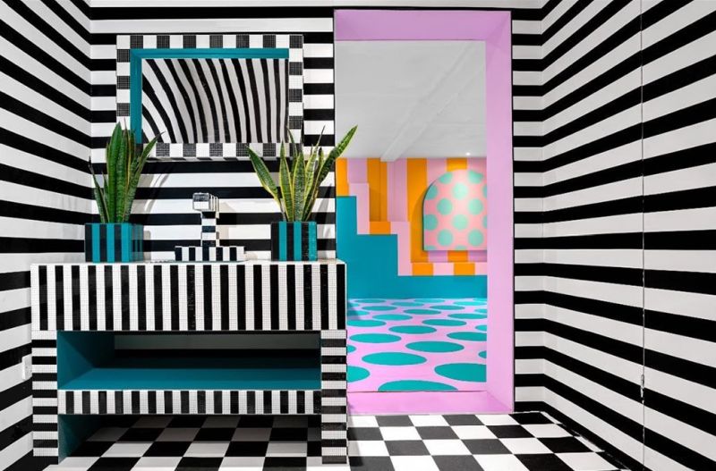 Camille Walala Designs Life-Sized LEGO House with 8 Feet Slide