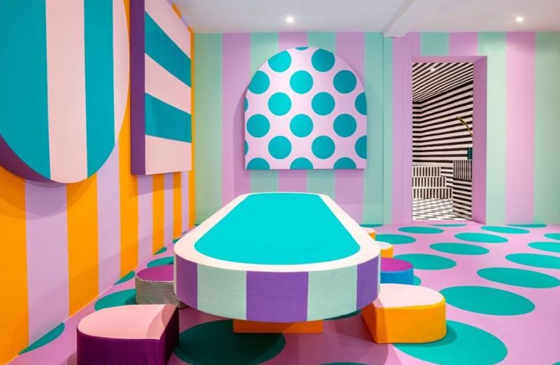 Camille Walala Designs Life-Sized LEGO House with 8 Feet Slide
