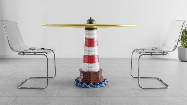 Lighthouse Dining Table adds Nautical Flair to Mealtime