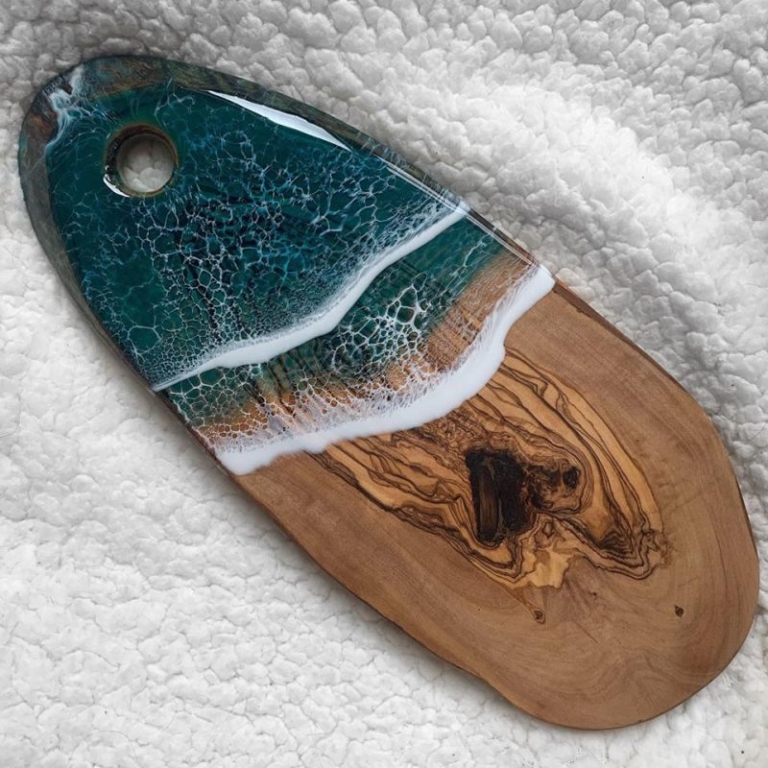 Roni Langley’s Resin Artworks: Reflection of Beaches & Ocean Waves