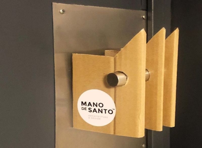 Mano de Santo Creates DIY Door Handle to Prevent Spread of COVID-19