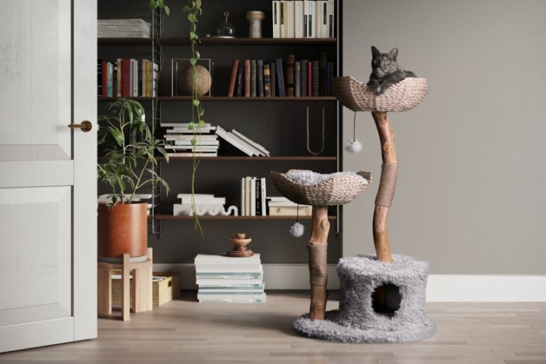 This Cat Tower Made from Premium Materials is Purrfect Choice