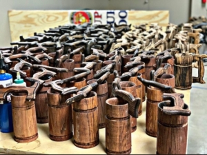 Handmade Viking-Style Wooden Tankard Holds 20 Ounces of Beer