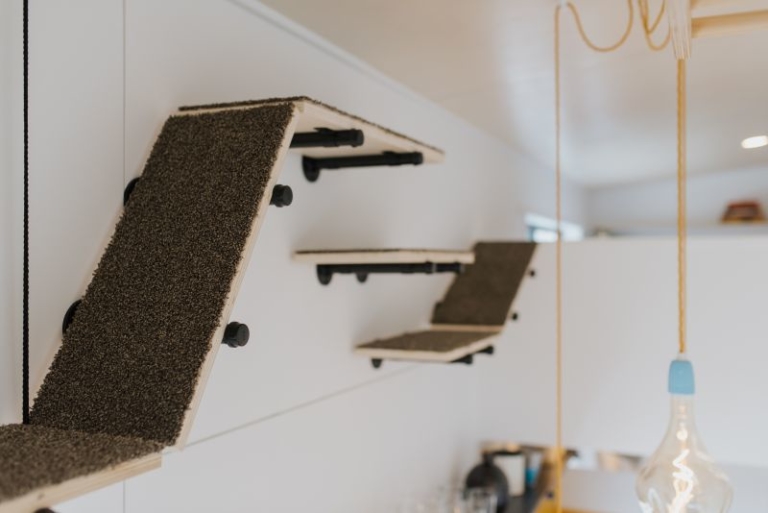This Tiny House has Two Lofts and Cat-Friendly Interiors