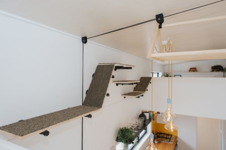 This Tiny House has Two Lofts and Cat-Friendly Interiors