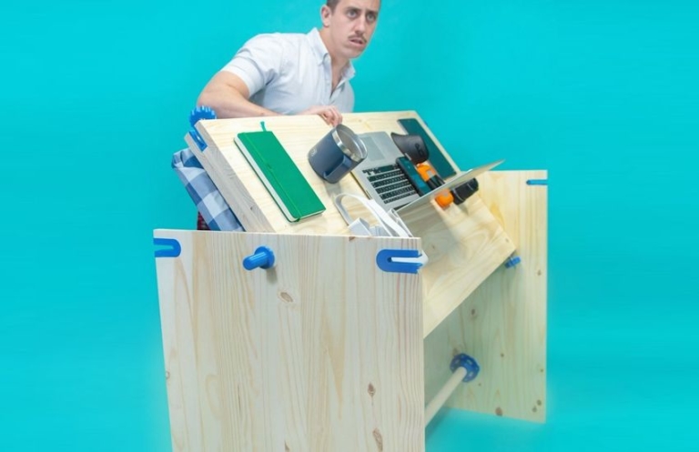 PowerNap Desk Flips into a Comfy Daybed so You Stay Productive