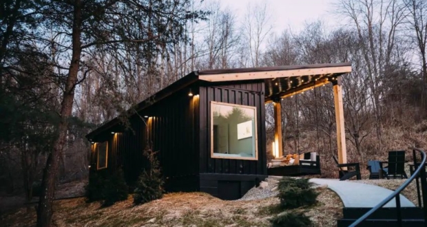Lilypad is Shipping Container Tiny House You can Rent out in Logan, Ohio