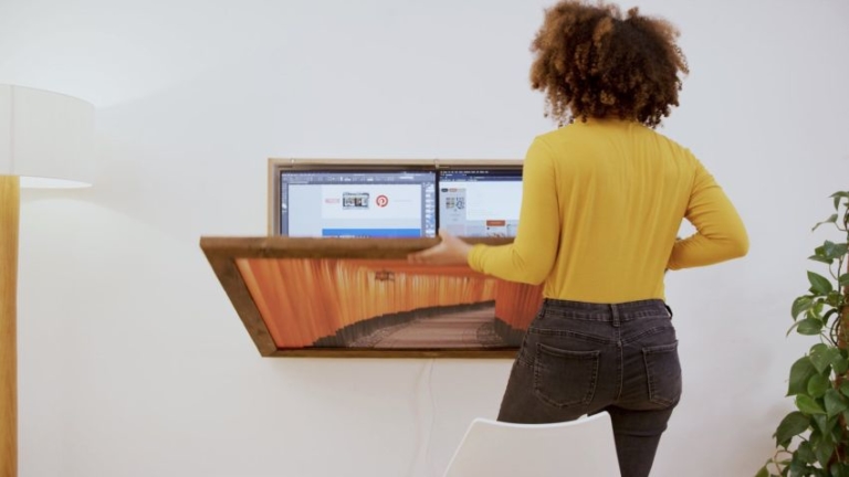 DropTop Wall-Mounted Foldable Desk Makes Working From Home Fun
