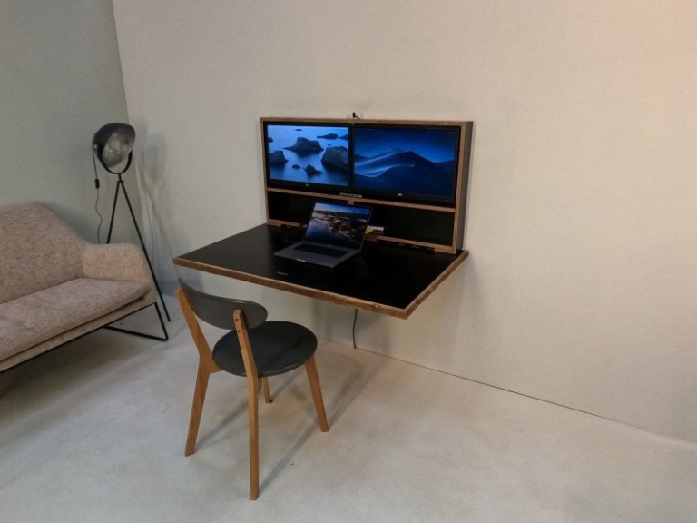 DropTop Wall-Mounted Foldable Desk Makes Working From Home Fun