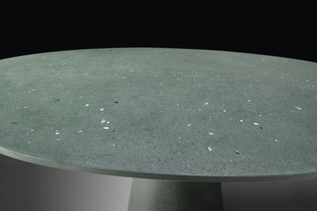 MDF Italia Rock Table With Cement and Stone Chip Top is Gorgeous