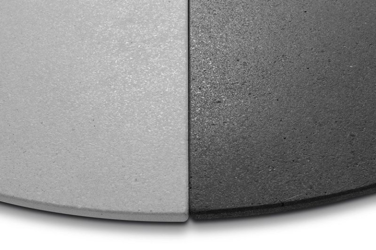 MDF Italia Rock Table With Cement and Stone Chip Top is Gorgeous