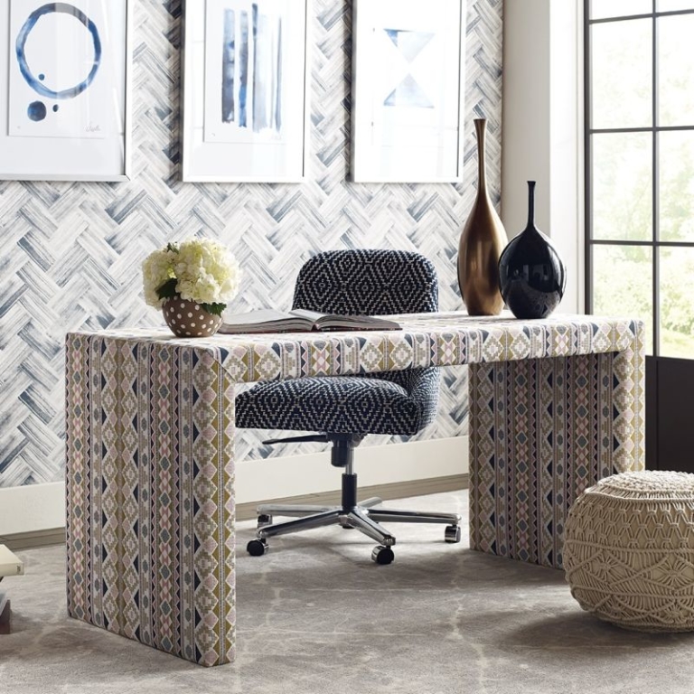 Label 180's Upholstered Desks, Chairs can be Customized for Home Office