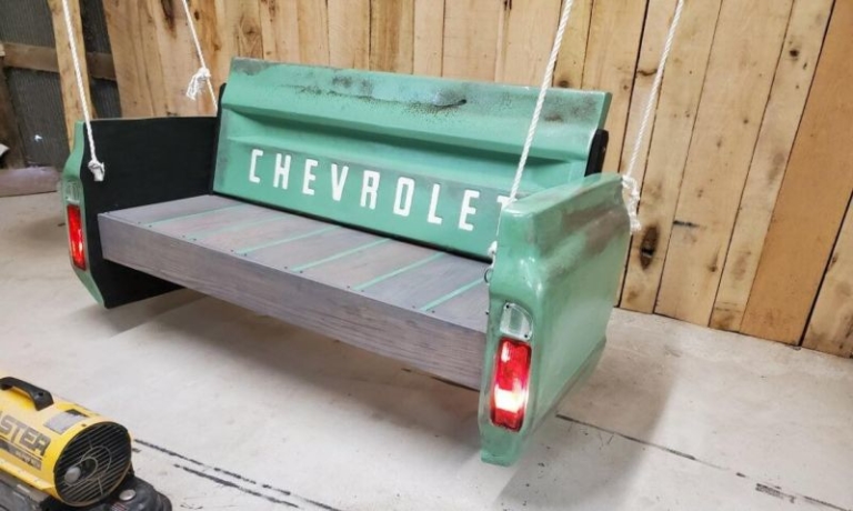 This Automobile-Themed Bench Swing is Car Enthusiast's Delight