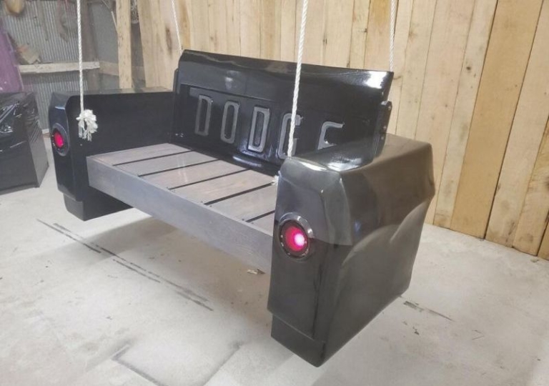 This Automobile-Themed Bench Swing is Car Enthusiast's Delight