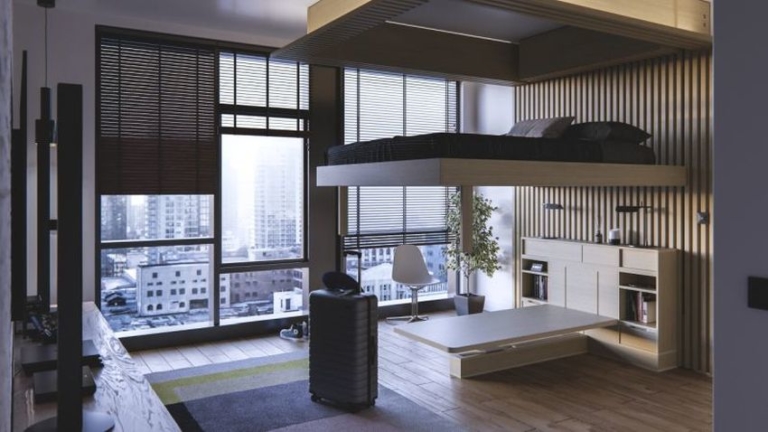 Ori Cloud Bed Table Edition Transforms from Bedroom to Workspace