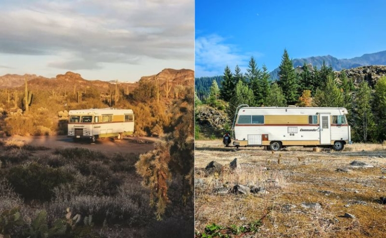 Girl Revamped and Travels in a '70s Camper That Retains its Vintage Vibe