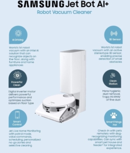 Samsung Jet Bot AI+ is World's First AI-Powered Robot Vacuum Cleaner