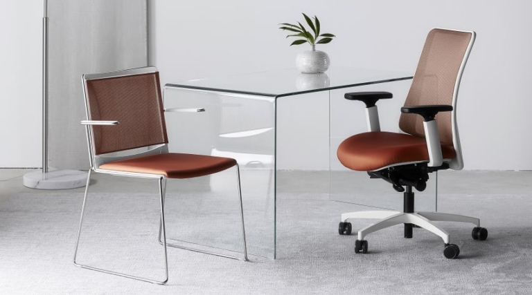 Via Seating Mesh Chairs Feature Self-Sanitizing Copper-Infused Mesh