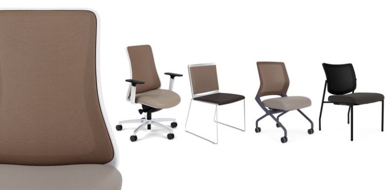 Via Seating Mesh Chairs Feature Self-Sanitizing Copper-Infused Mesh