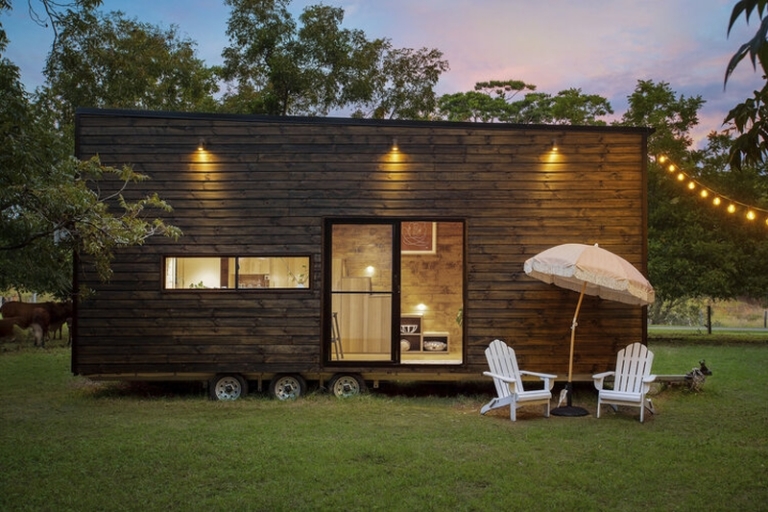 Roll on Home Tiny House With Timber Exterior is up for Grabs