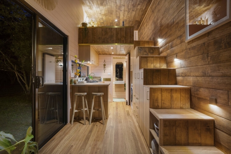 Roll on Home Tiny House With Timber Exterior is up for Grabs