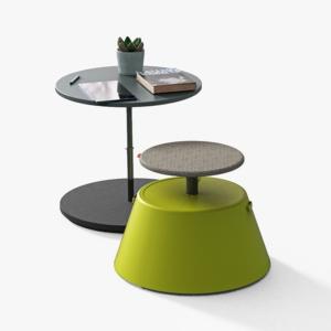 This Portable and Stackable Chair Table Combo is Made up of Fiberglass