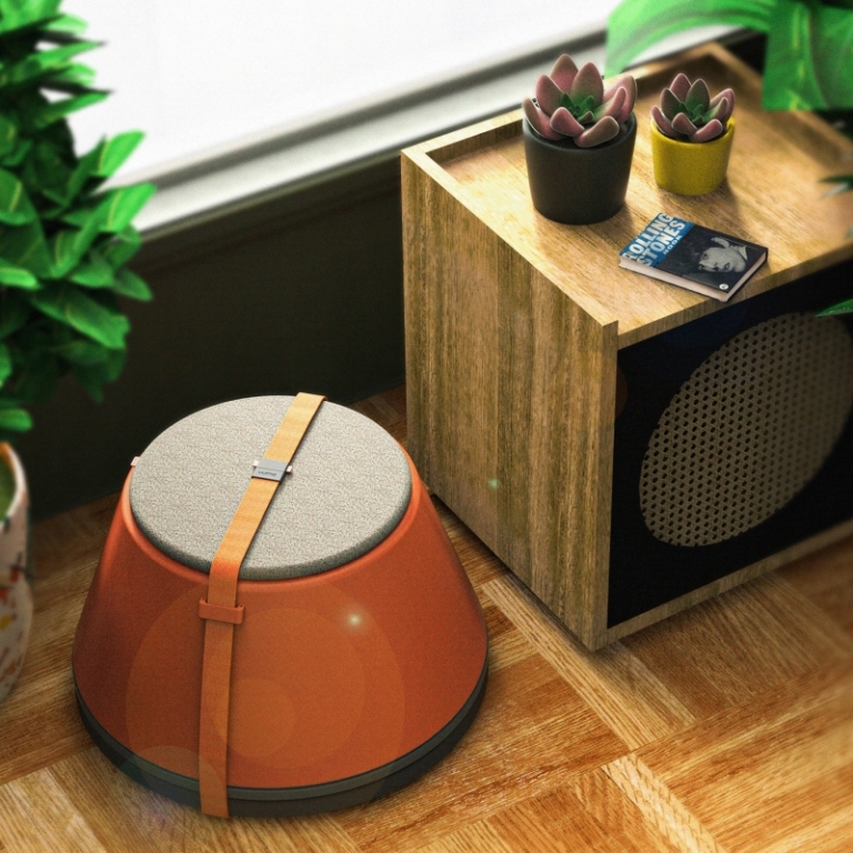 This Portable and Stackable Chair Table Combo is Made up of Fiberglass