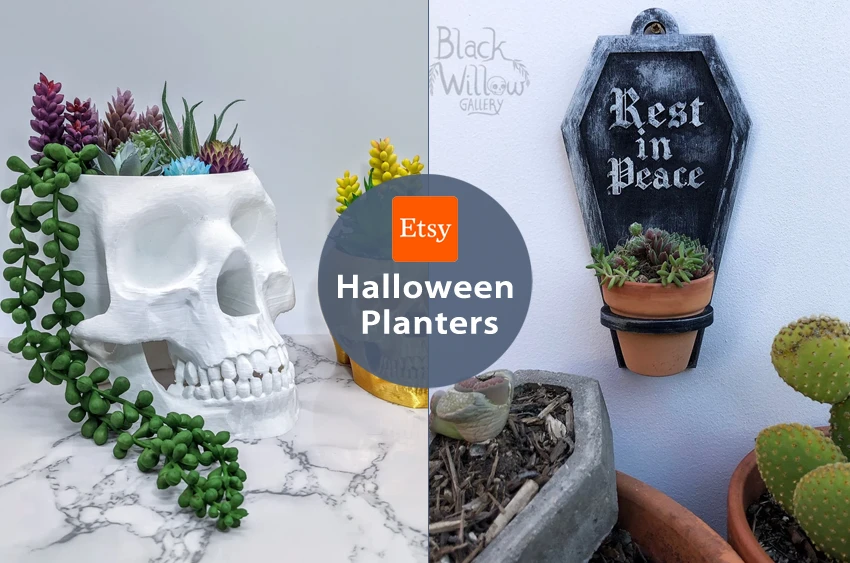 13 Halloween Planters You can Pick from Etsy for Home Decoration
