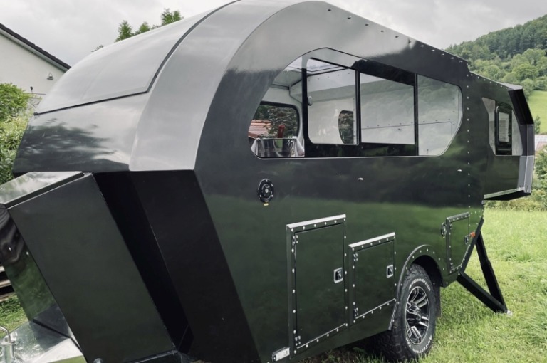 Hunter Nature RAPTOR XC Teardrop Camper Features Slide-out Bedroom