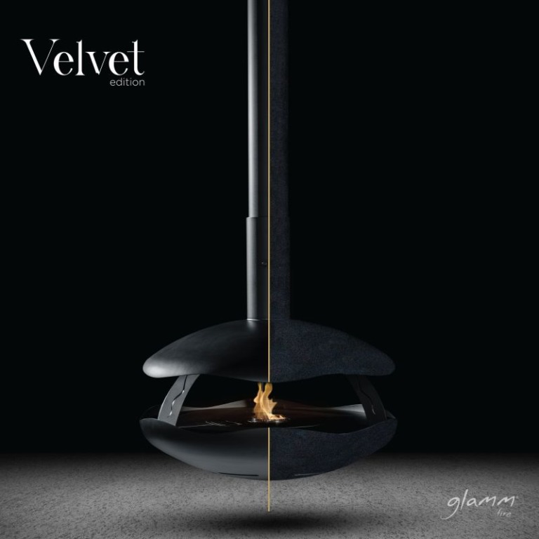 GlammFire Introduces First Velvet Fireplace to Liven up Your Interior