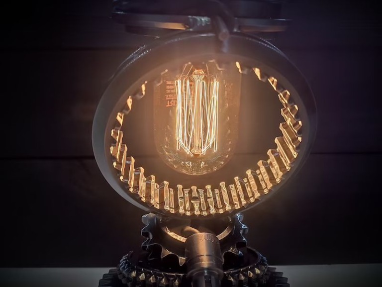 This Steampunk Lamp is Upcycled From Old Car Parts