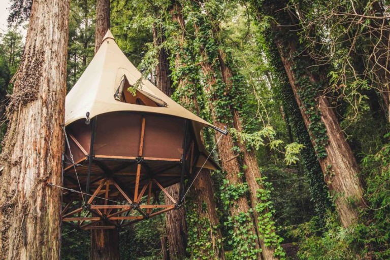 O2 Treehouse Treewalkers Tent is First Modular Treehouse Tent