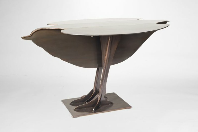 Marisa Holzer's Bird-Like Hedgerow Table Has Flapping Wing Extension