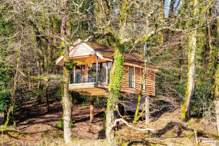 Yeworthy Eco-Treehouse is Off-Grid Retreat in Devonshire, England