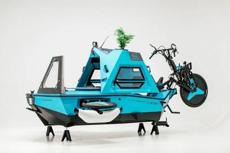 Z-Triton 2.0 is Electric Bike, Boat & Camper Geared for Sustainable Travel
