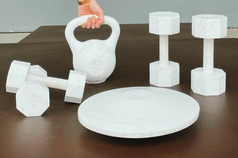 Fitness Equipment Made From Marble Will Amplify Home Gym Experience