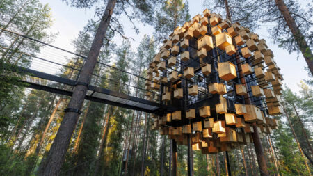 This Treehouse Hotel with a Façade of Birdhouses is Open for Visitors