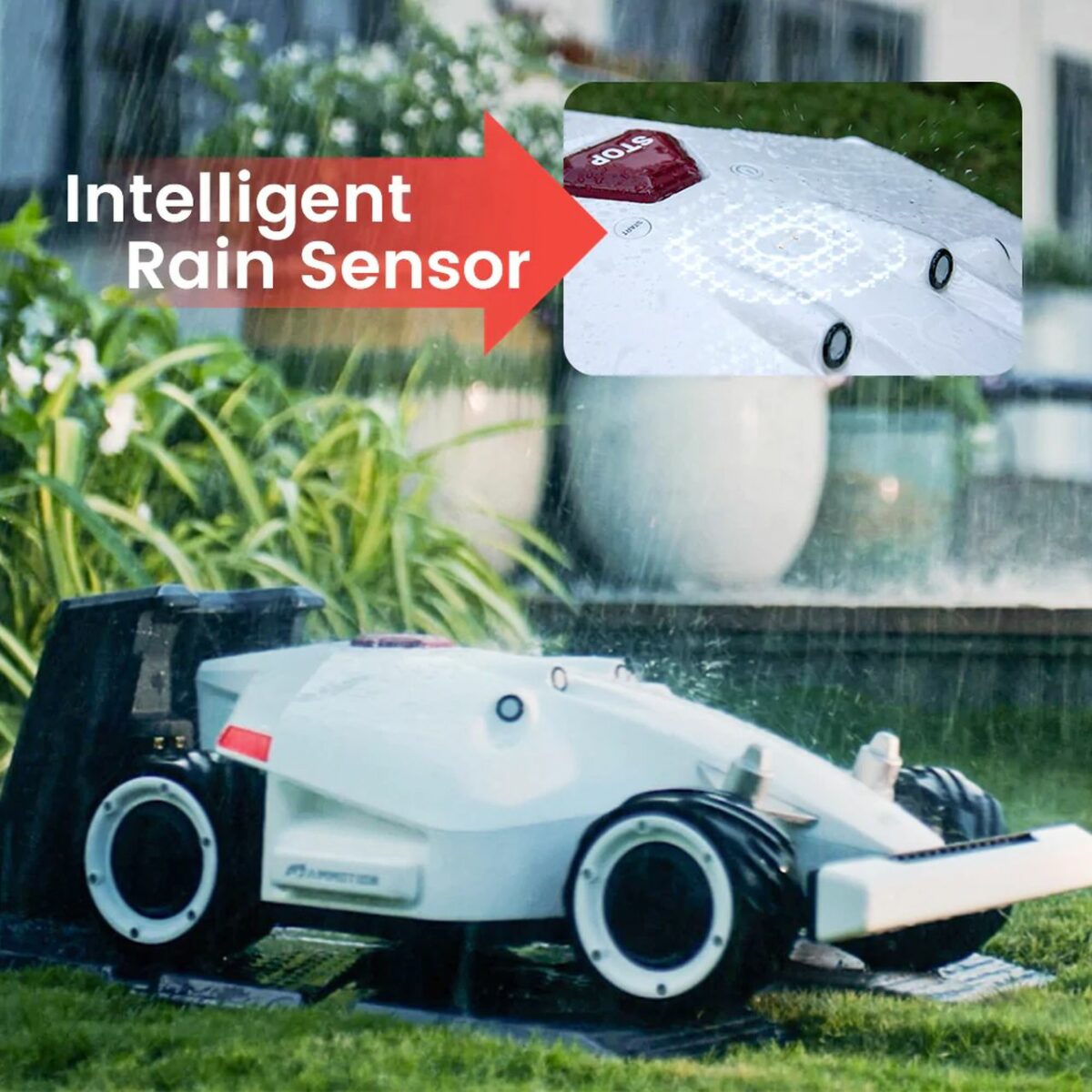 This Wireless Robot Lawn Mower Functions on Ultrasonic Sensors