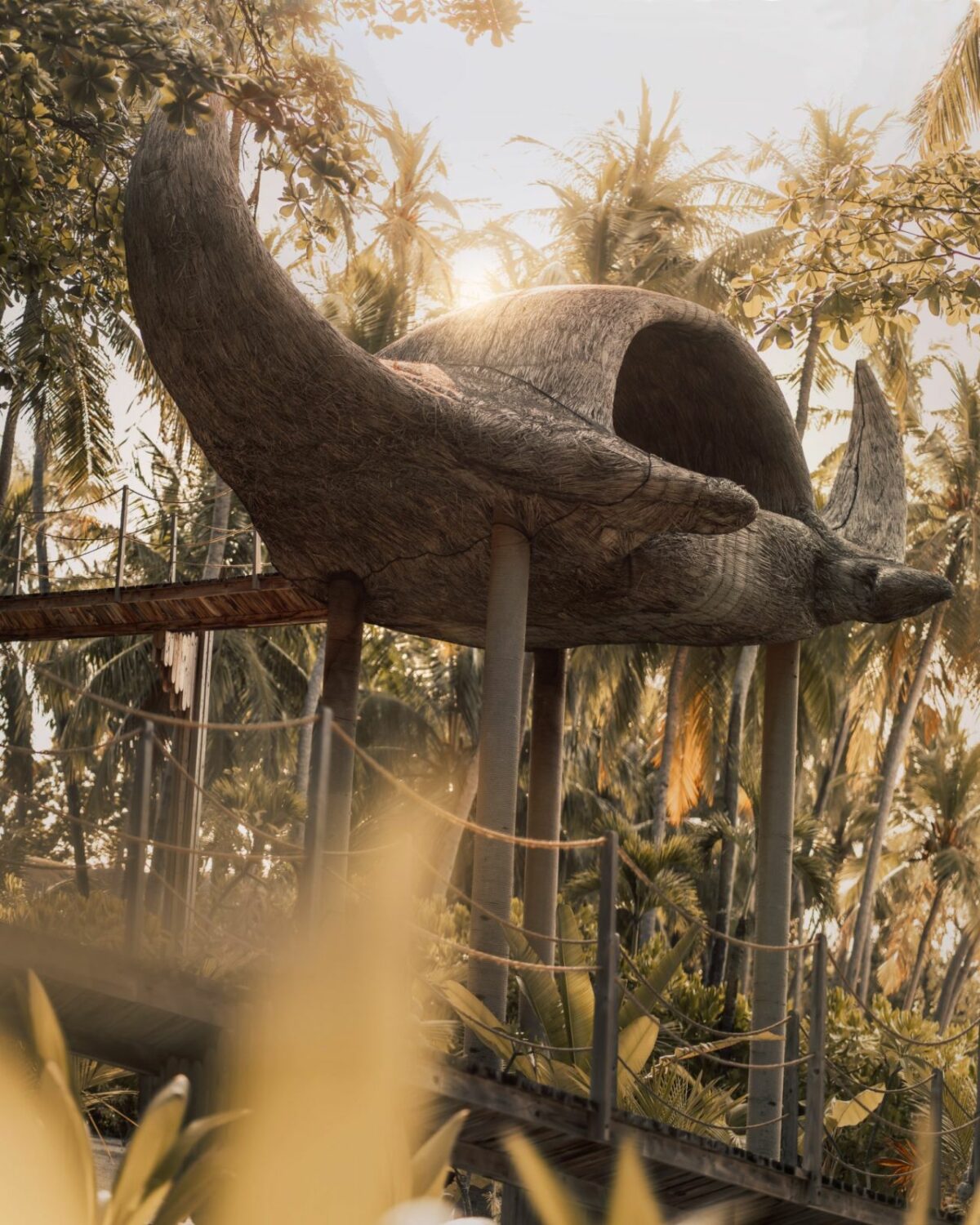 This Treehouse in Maldives Mimics the Shape of a Manta Ray