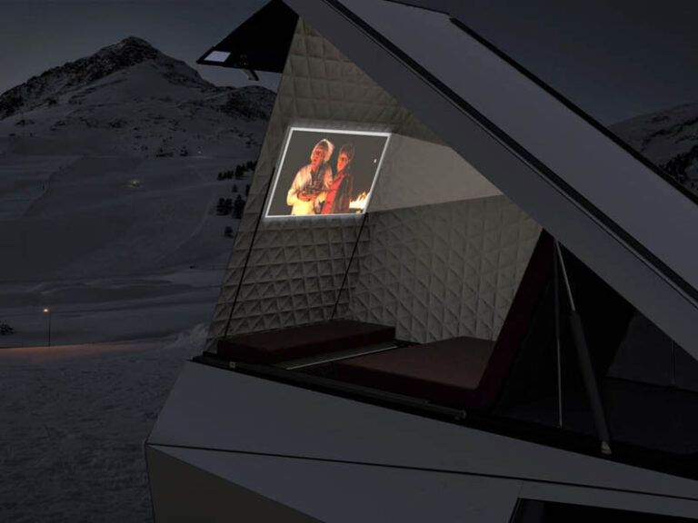 This Wedge-Style Space Camper is Perfect Companion for the Cybertruck