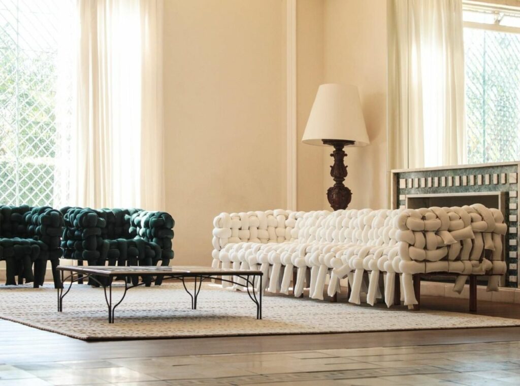 A Lot of Brasil's Underconstruction Sofa Seems Made From Yarn Strips