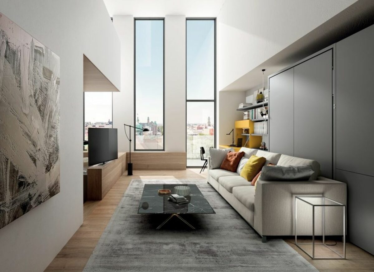 Enrich Your Modern Apartment With Tonale Sofa Murphy Bed